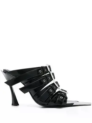 MUGLER 90mm Fang Buckled Leather Sandals