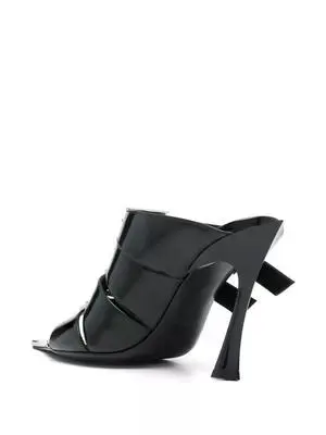 MUGLER 90mm Fang Buckled Leather Sandals