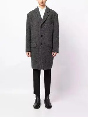 Moschino Slogan-print Wool Pea Coat