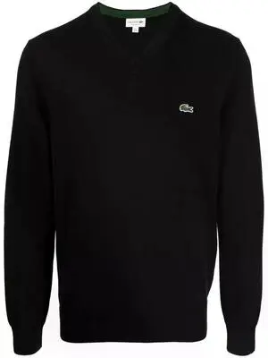 Lacoste Logo-embroidered Fine-ribbed Jumper