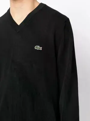 Lacoste Logo-embroidered Fine-ribbed Jumper