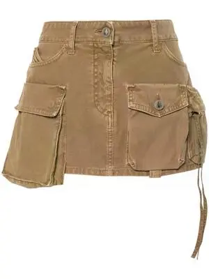Attico Fay Denim Cargo Miniskirt