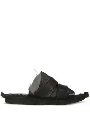 Yohji Yamamoto Frayed Layered Sandals