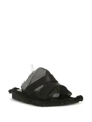 Yohji Yamamoto Frayed Layered Sandals