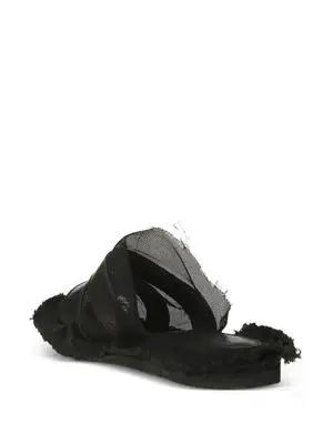 Yohji Yamamoto Frayed Layered Sandals