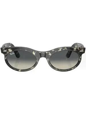 Ray-ban Wayfarer Oval-frame Sunglasses - Grey