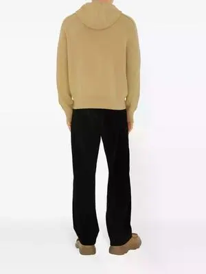 Burberry Intarsia-knit Logo Wool-blend Hoodie