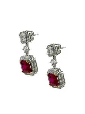 JUWELINA PARIS Carnival Ruby Drop Earrings