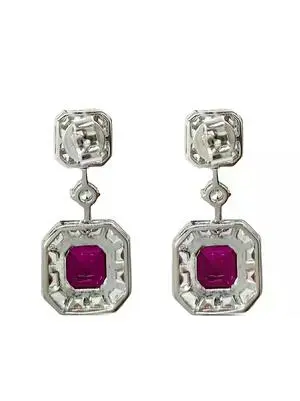 JUWELINA PARIS Carnival Ruby Drop Earrings