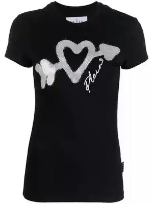 Philipp Plein Crystal-embellished Logo T-shirt - Black