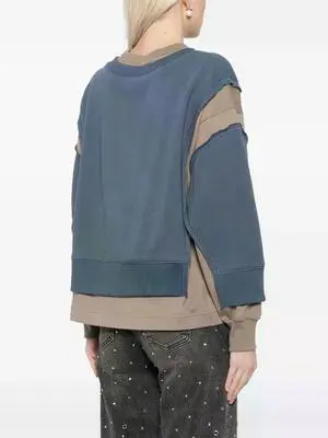 Undercover Panelled Cotton Sweatshirt - Blue