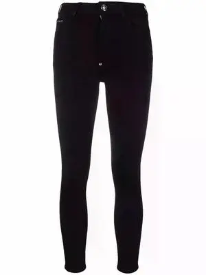 Philipp Plein Logo Appliqué Skinny Jeans - Black