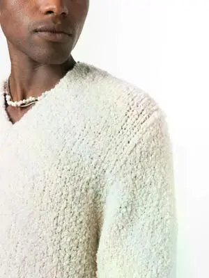 SUNFLOWER Brushed-effect V-neck Jumper