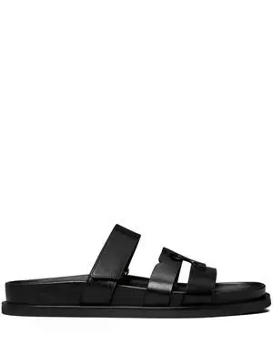 Tory Burch Ines Sport Slides With Split Double T Detailing