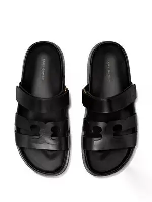 Tory Burch Ines Sport Slides With Split Double T Detailing