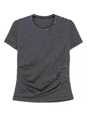 JNBY Striped Pleated T-shirt