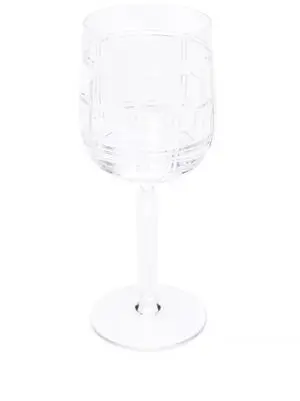 Ralph Lauren Hudson Plaid Wine Glass - Neutrals