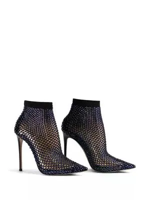 LE SILLA Gilda 120mm Mesh Ankle Boots - Blue