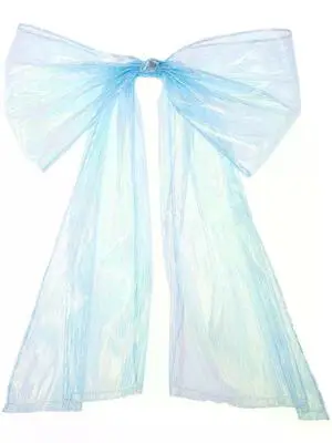 MAISON MICHEL Gaia Bow Hair Clip - Blue