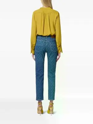 Elisabetta Franchi Logo-charm Georgette Blouse