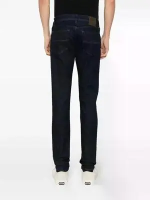 Corneliani Logo-appliqué Straight-leg Jeans - Blue