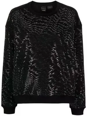 Pinko Crystal-embellished Crew-neck Sweatshirt