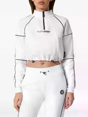 PLEIN SPORT Logo-print Cropped Sweatshirt