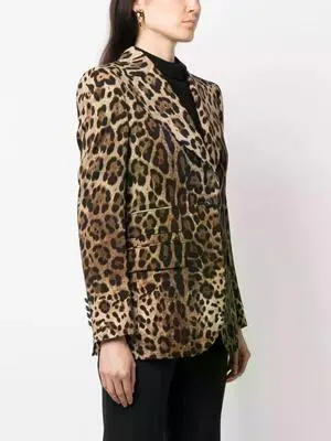 Dolce & Gabbana Leopard-print Single-breasted Blazer