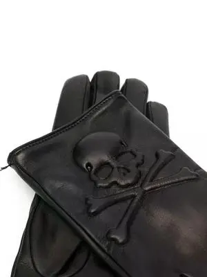 Philipp Plein Cashmere-lined Leather Gloves