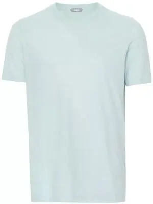 ZANONE Short-sleeved Cotton T-shirt - Blue