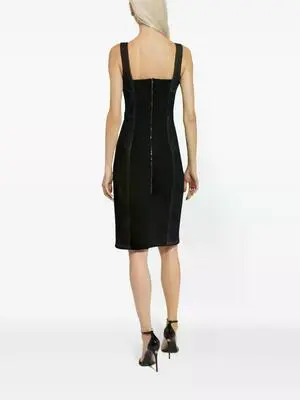 Dolce & Gabbana Logo-plaque Midi Denim Dress