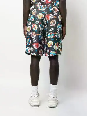 Moschino Graphic Print Silk Shorts