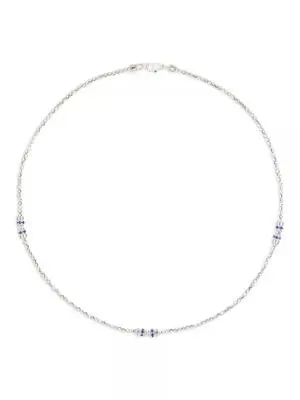 OFFICINA BERNARDI 18kt White Gold Moon Sapphire Necklace - Silver