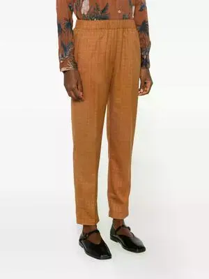 FORTE_FORTE Grid-pattern Trousers