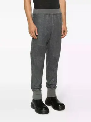 JIL SANDER Elasticated-waistband Wool Track Pants - Grey