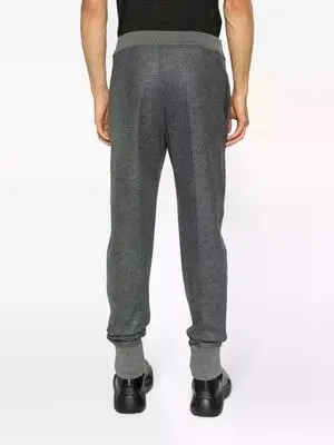 JIL SANDER Elasticated-waistband Wool Track Pants - Grey