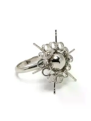 D'HEYGERE Ball Pompadour Ring - Silver