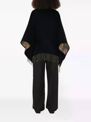 Burberry Reversible Wool Cape - Black