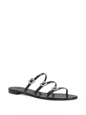 GIUSEPPE ZANOTTI Himari Embellished Flat Sandals - Black
