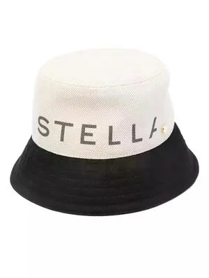 Stella McCartney Logo-print Bucket Hat - Neutrals