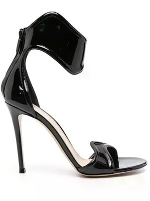 GIANVITO ROSSI Lucrezia 105mm Leather Sandals - Black