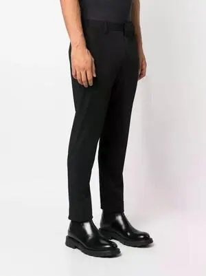 PT TORINO Straight-leg Tailored Trousers - Black