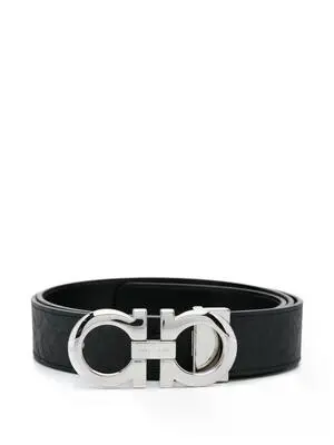 FERRAGAMO Gancini Reversible Belt - Black