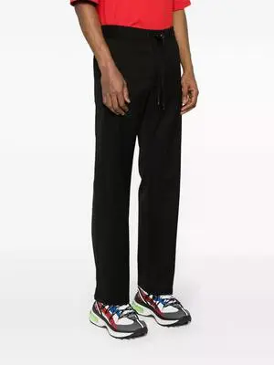 Dolce & Gabbana Raised Seam Virgin Wool Blend Joggers - Black