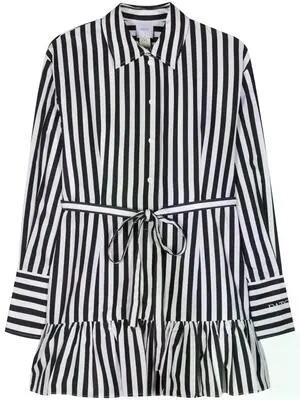 PATOU Striped Mini Shirt Dress