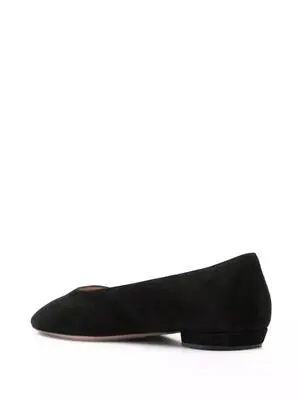 GIANVITO ROSSI Nubuck Ballet Flats - Black