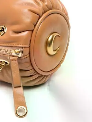 MARINE SERRE Pillow Leather Shoulder Bag - Brown