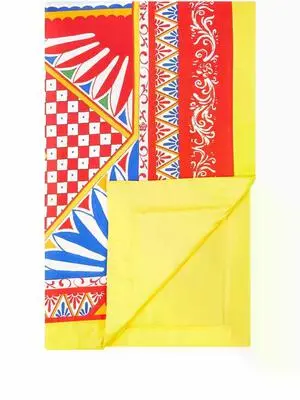 Dolce & Gabbana Carretto-print Silk Quilt Blanket - Red