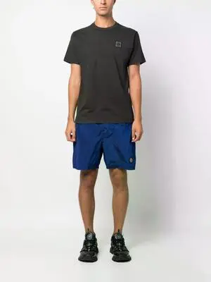 Stone Island Compass-patch Cotton T-shirt - Grey