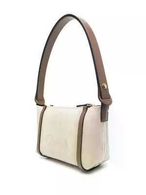 Chloé Logo-jacquard Shoulder Bag - Neutrals